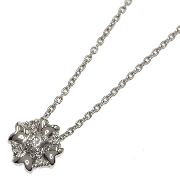 Dior | Jewelry | Christian Dior Flower Motif Diamond Necklace Platinum ...